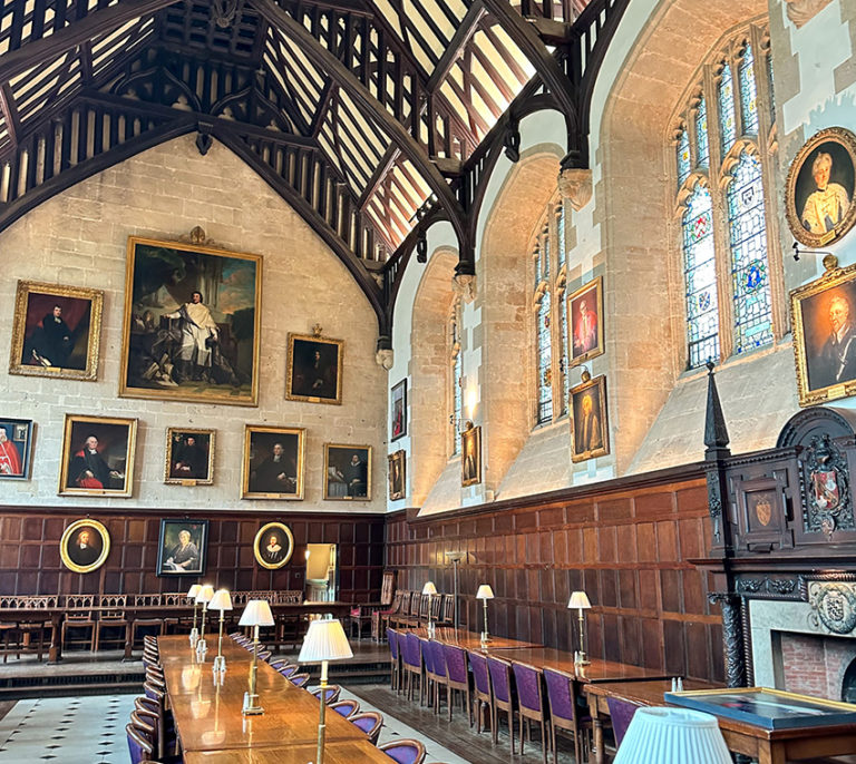 Hall reopens after lighting improvements - Exeter College