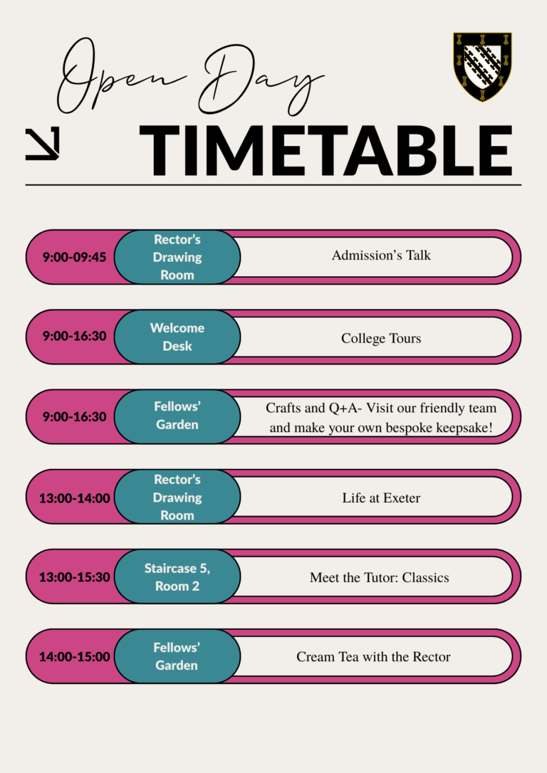 Open Days - Exeter College